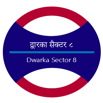 Dwarka Sector 8 Metro Station Route Map - Delhi Metro - YoMetro