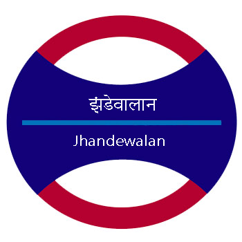 Jhandewalan Metro Station Route Map - Delhi Metro - YoMetro