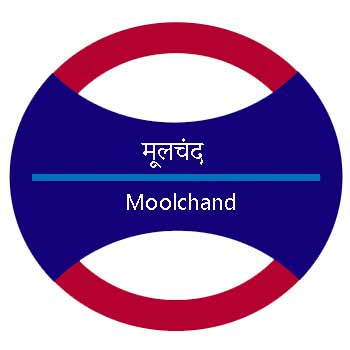 Moolchand Metro Station Route Map - Delhi Metro - YoMetro