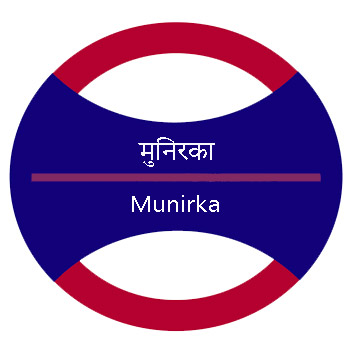 Munirka Metro Station Route Map - Delhi Metro - YoMetro